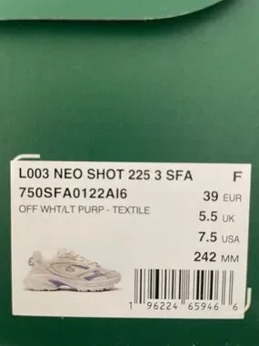 Lacoste | Shoes | Nwt Lacoste Neo Shot Women Cream And Lavender ...